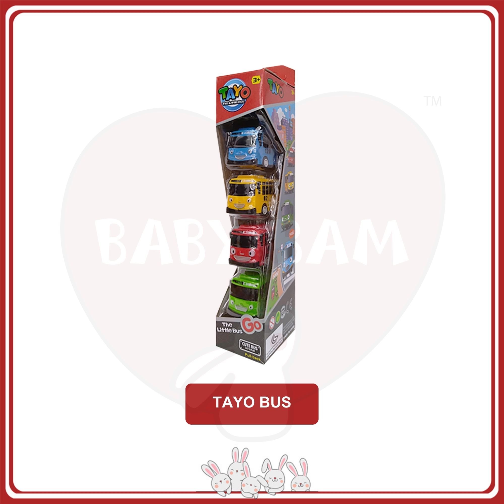 BABY BAM 4pcs TAYO BUS the Little Bus Toys Set Tayo Bas Mainan Tayo Bus ...
