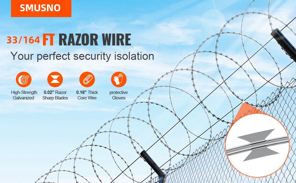 Razor / Concertina Barbed Wire (Cross Type with clips)/ Dawai Kawat ...