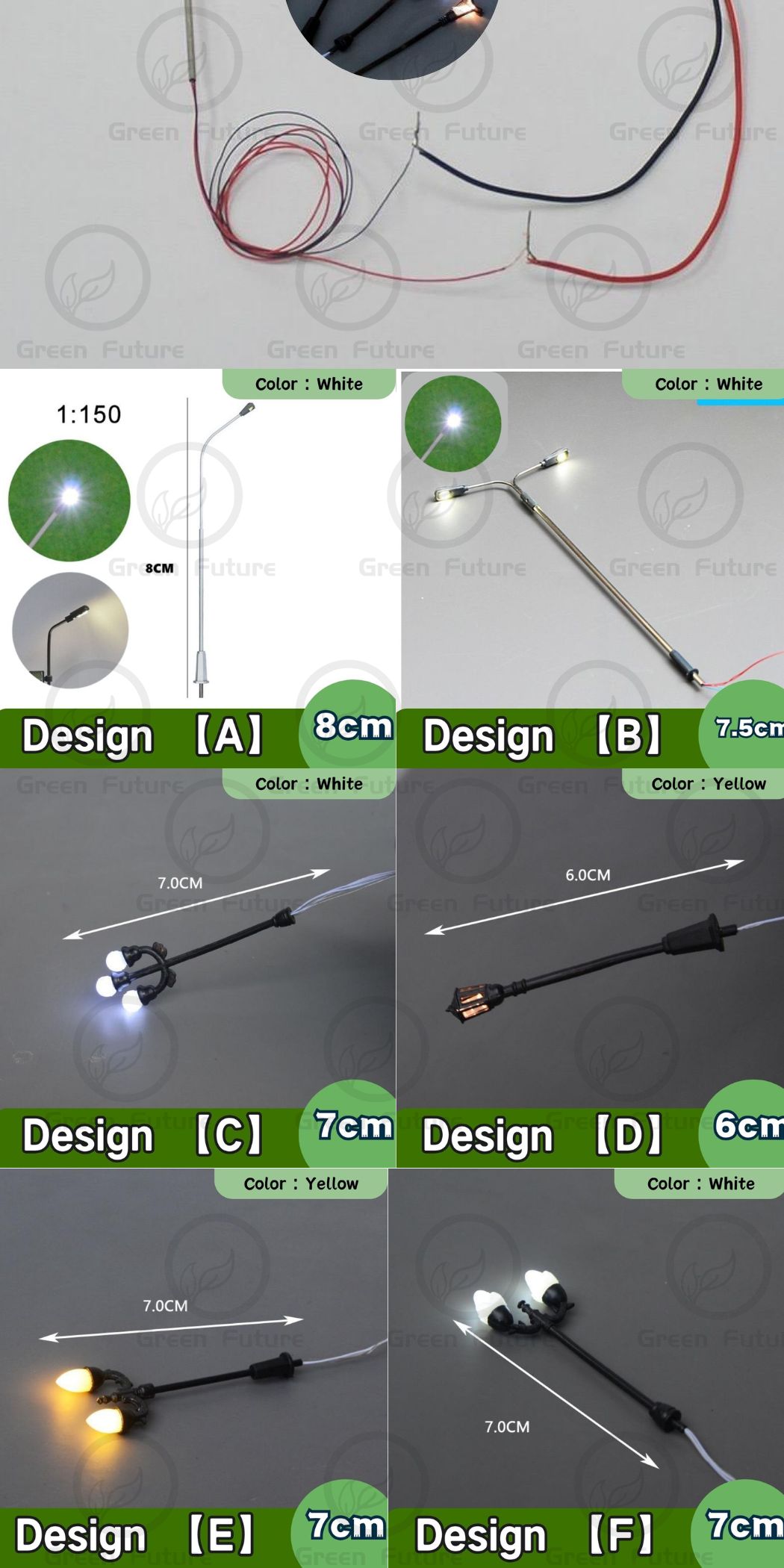 街灯 1 Pcs Miniature Diorama LED Street Light Lamp Fairy 路灯 Garden Home ...