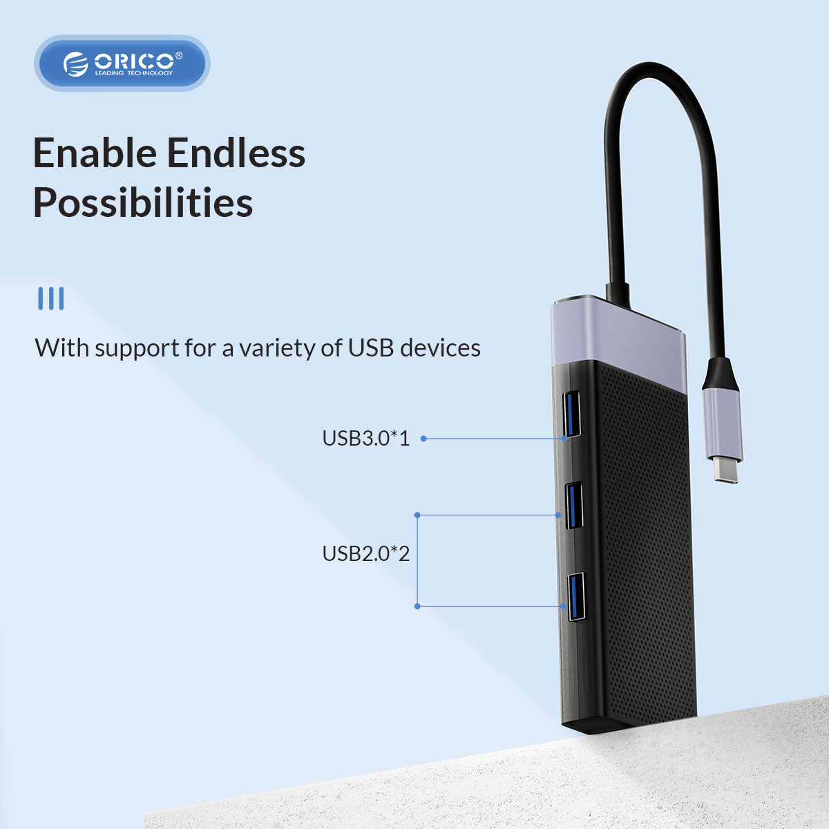 ORICO 10-in-1 Multifunctional Docking Station - Input: Type-C/Output ...