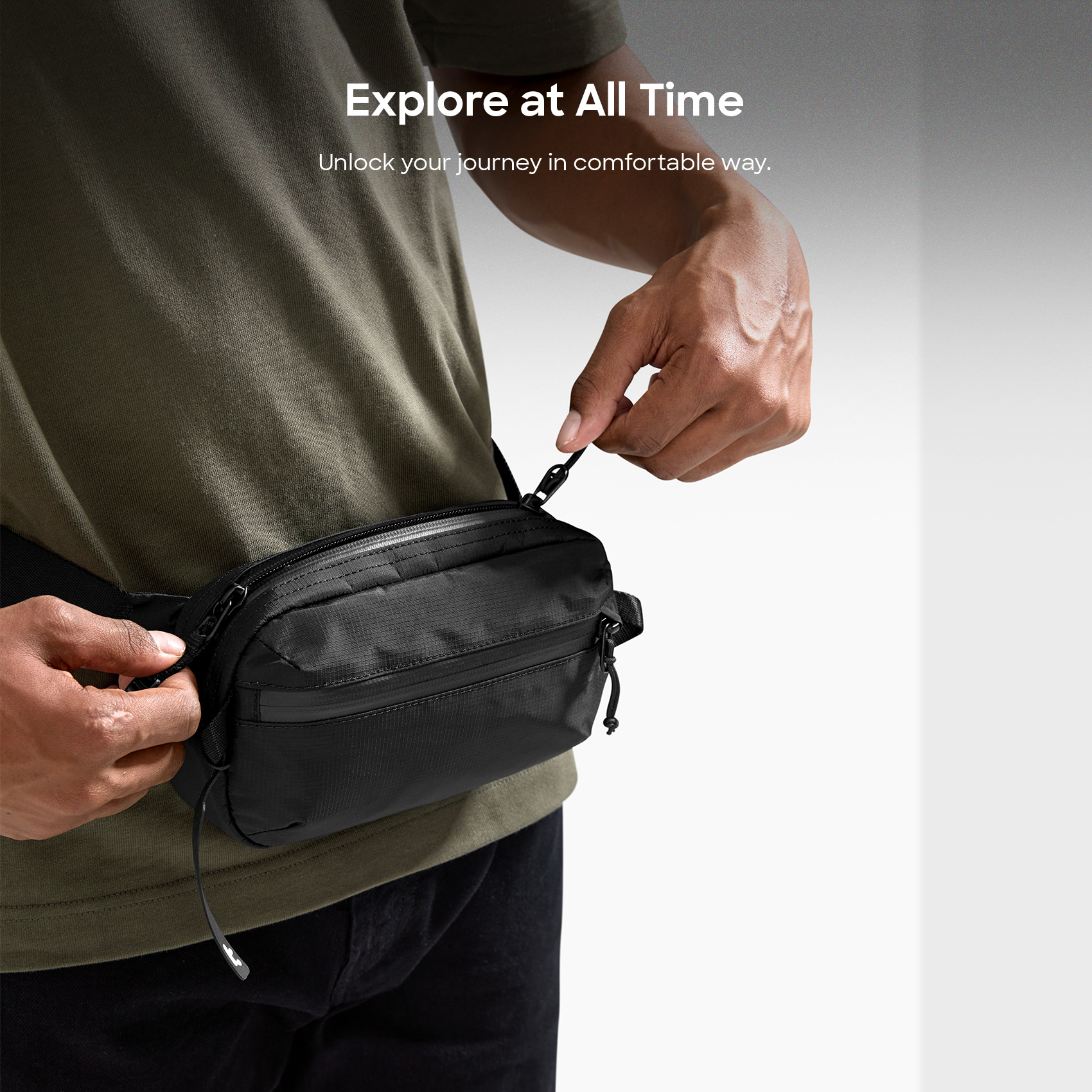 tomtoc T33 Chest Bag RFID Protection Sling Bag Men Crossbody Bag Daily Shoulder Bag | Shopee ...