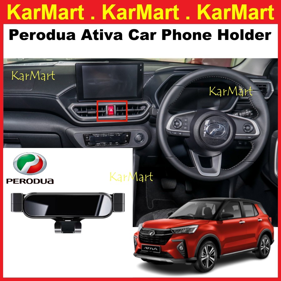 Perodua Ativa Phone Holder Mobile Gravity Air Vent Car Mount Phone ...