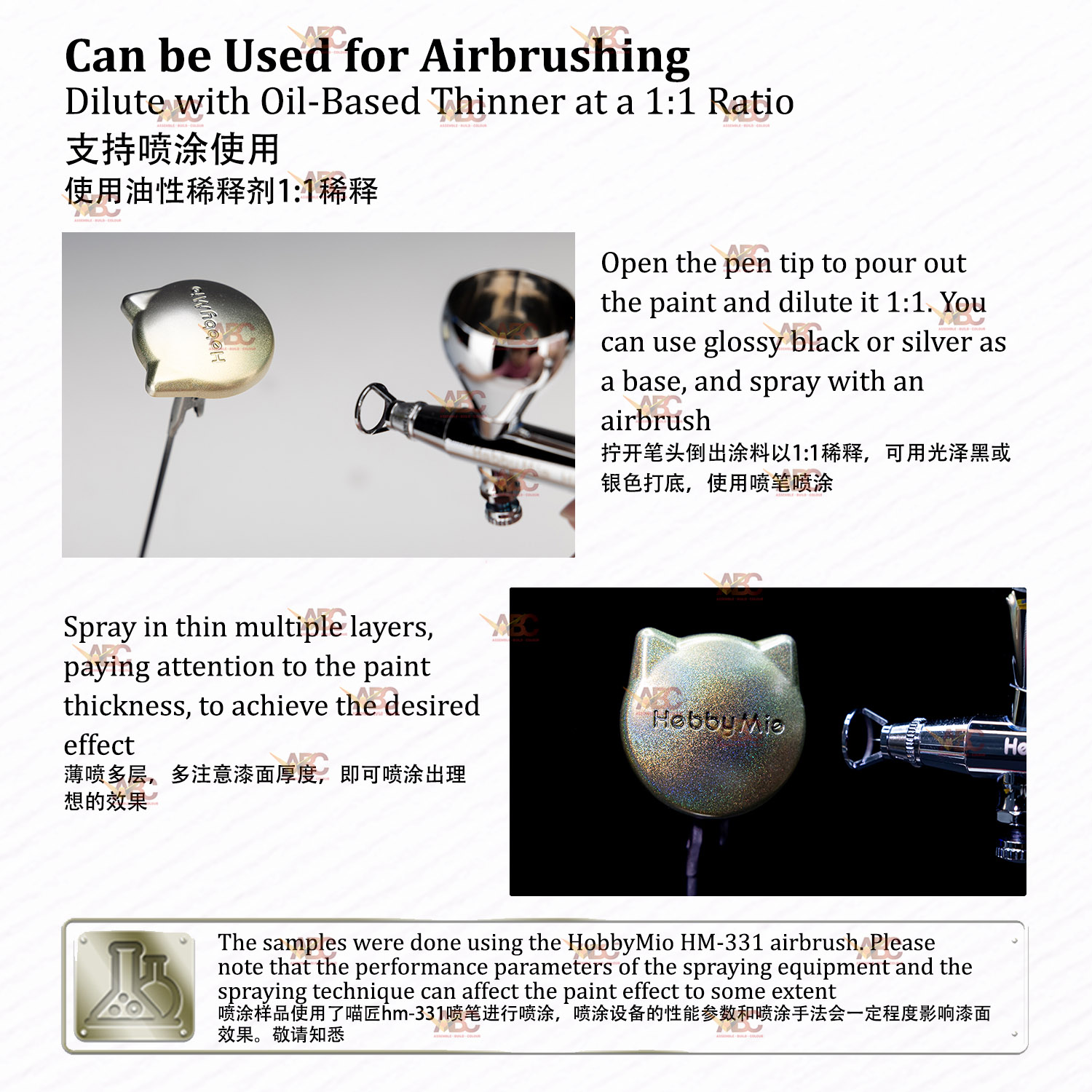 (HobbyMio) Pearlescent Laser Marker - Metallic Colour Pen Oil Based ...