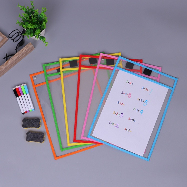 TRAINING FOR KIDS Re writable Transparent A4 FILE/DOCUMENT COVER BAG ...