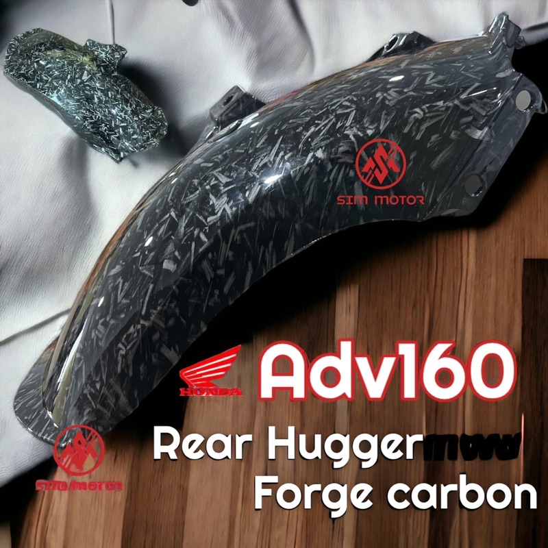 Honda ADV160 Rear Hugger Carbon Black Tyre Inner Fender ADV 160 ...