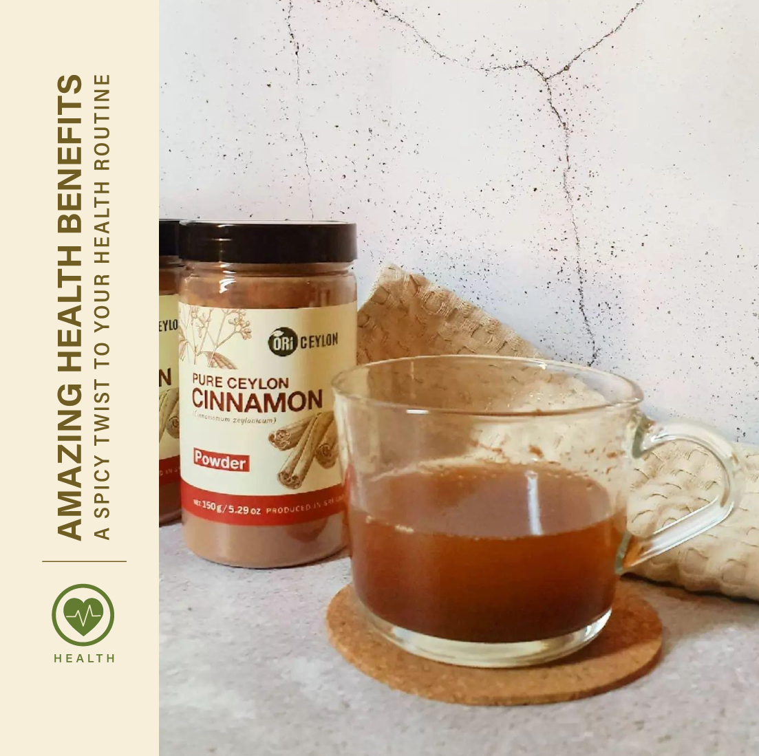 Organic Ceylon Cinnamon Powder (No.1 Grade) - Organik Ceylon Serbuk ...