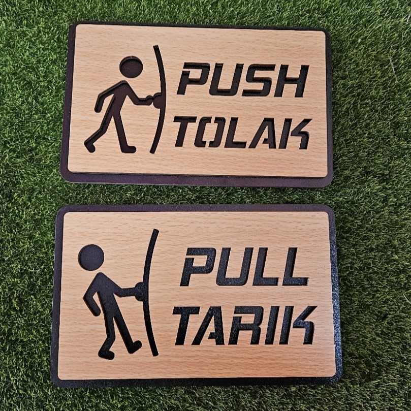 Push Pull Door Signage 1 Pair Push Pull Papan Tanda Tolak Tarik ...