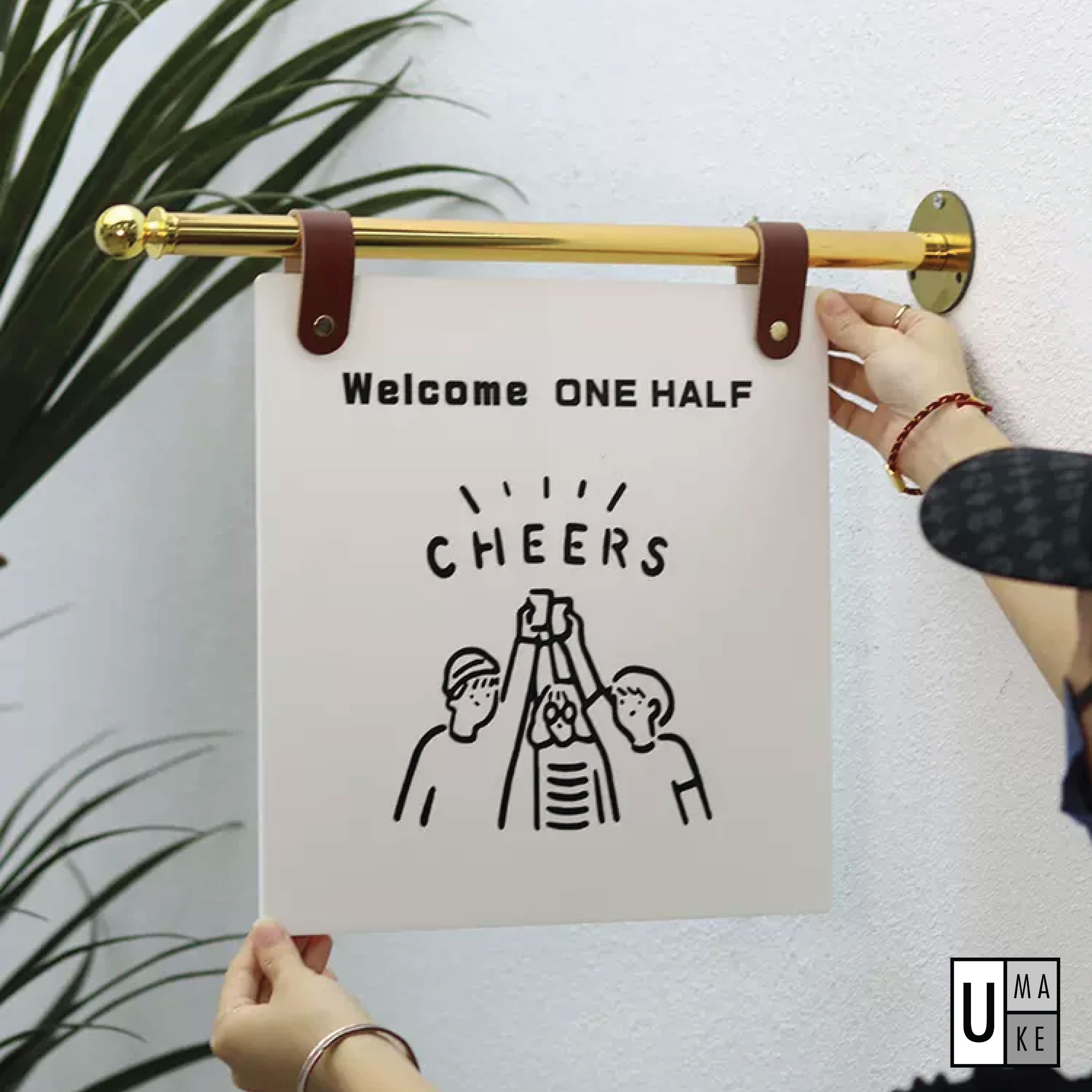 Acrylic Corridor Sign Rectangle Shape Sign Side Hanging Sign Round ...