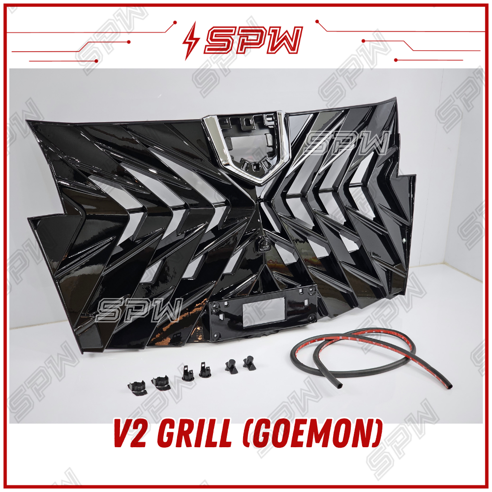 Toyota Alphard (2018-2022) V1 WALD / V2 GOEMON Grill Golden Black ...