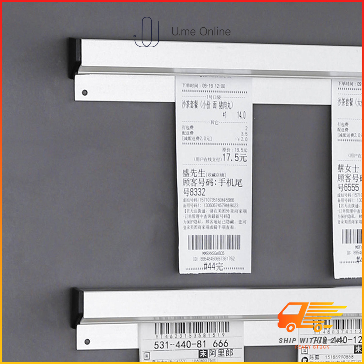 U.me Order Holder Kitchen Menu Clip Wall Bill Holder Hotel Order Slip ...