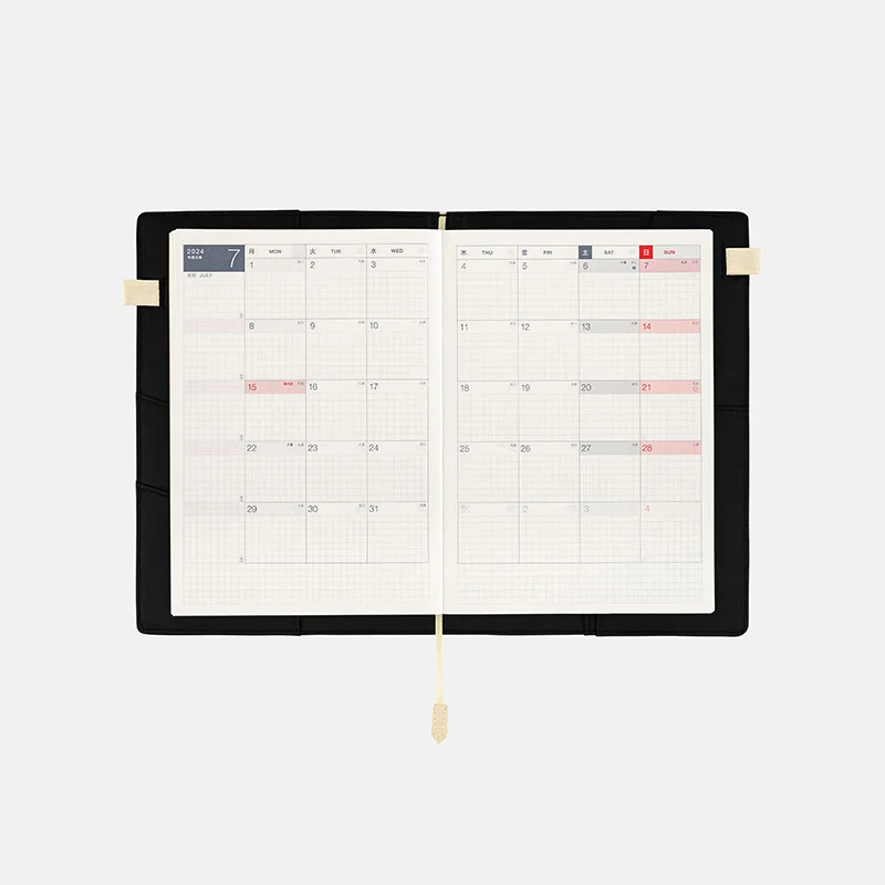 Hobonichi Techo Day-Free A5 Notebook Cover / BS Light Black (fits Day ...