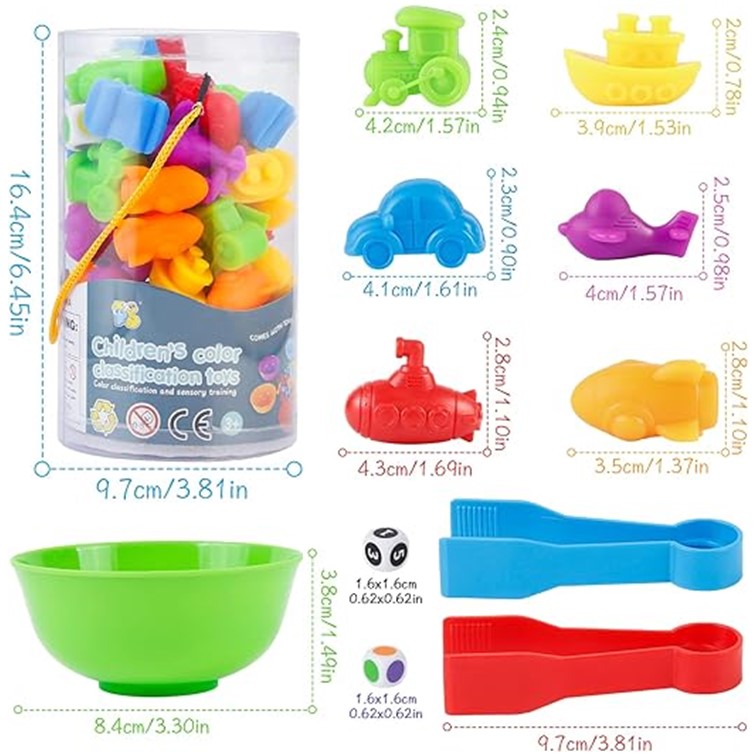 Rainbow Counting Toys Montessori Toys Educational Toy for Kid 3 year ...