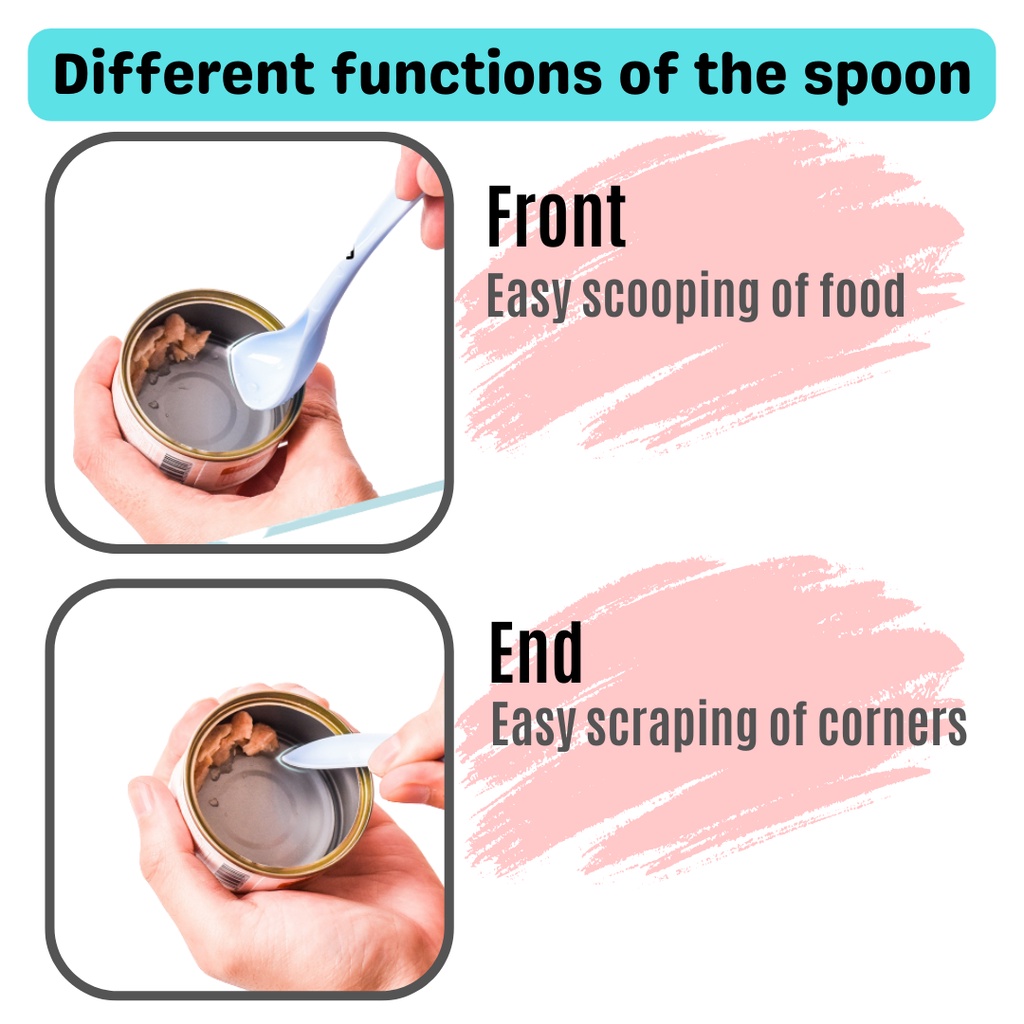 Reusable Silicone Canned Cover Lid with Spoon / Pet Food Wet Canned ...