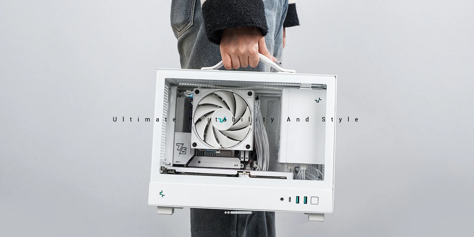 DEEPCOOL CH160 Ultra Portable Mini ITX & CH260 MATX Computer PC Desktop Case Casing– Black White ...