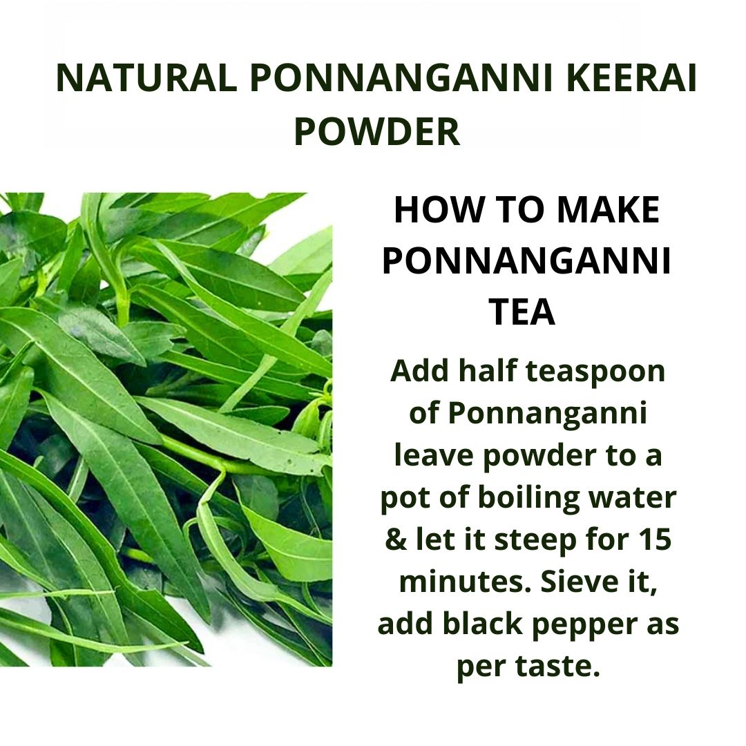 NATURAL PONNANGANNI KEERAI (LEAVES) POWDER 100 GMS (Dwarf Copperleaf ...