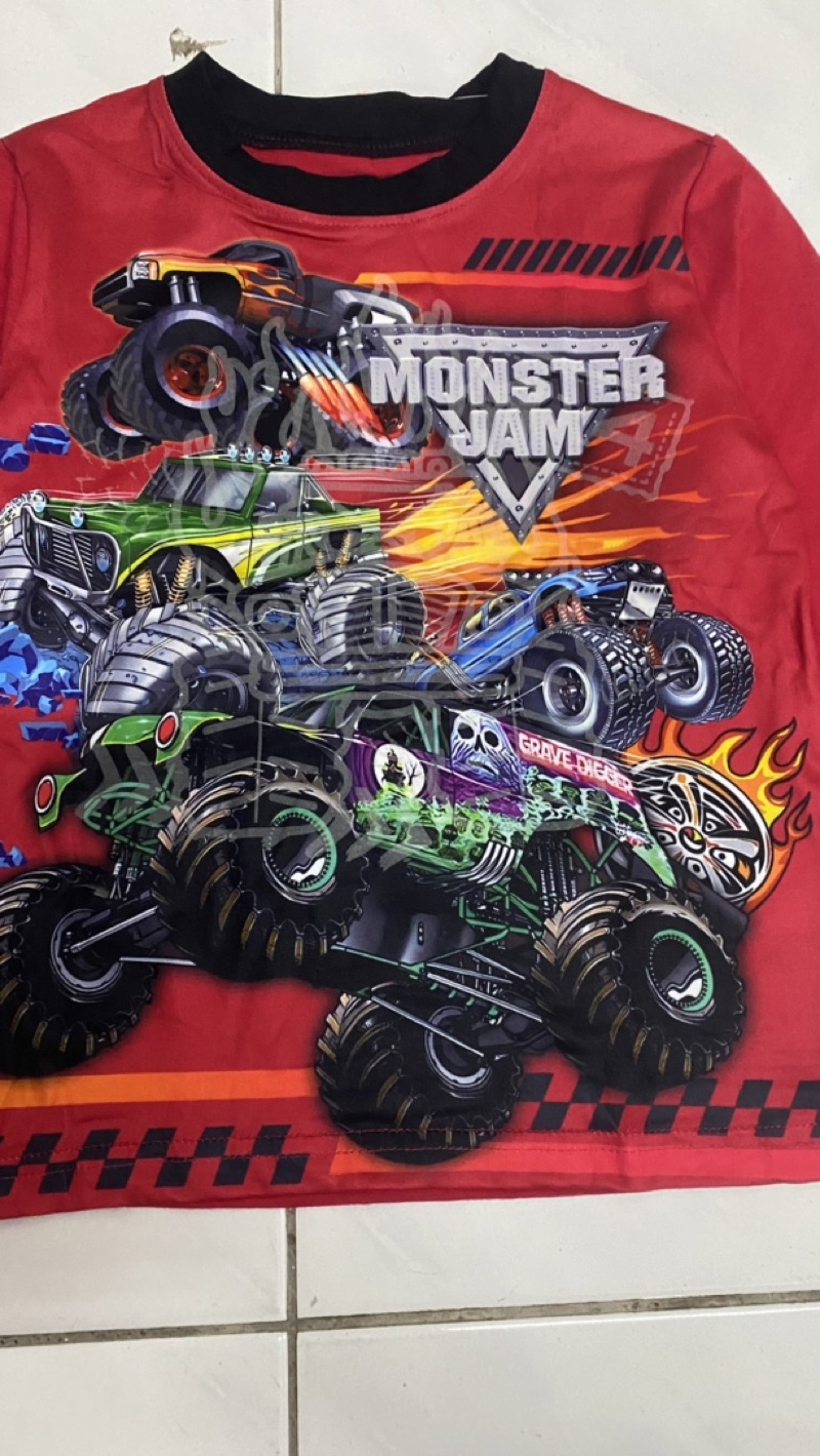 Barbieliya Monster Jam Glow In The Dark Boy Pyjamas | Shopee Philippines