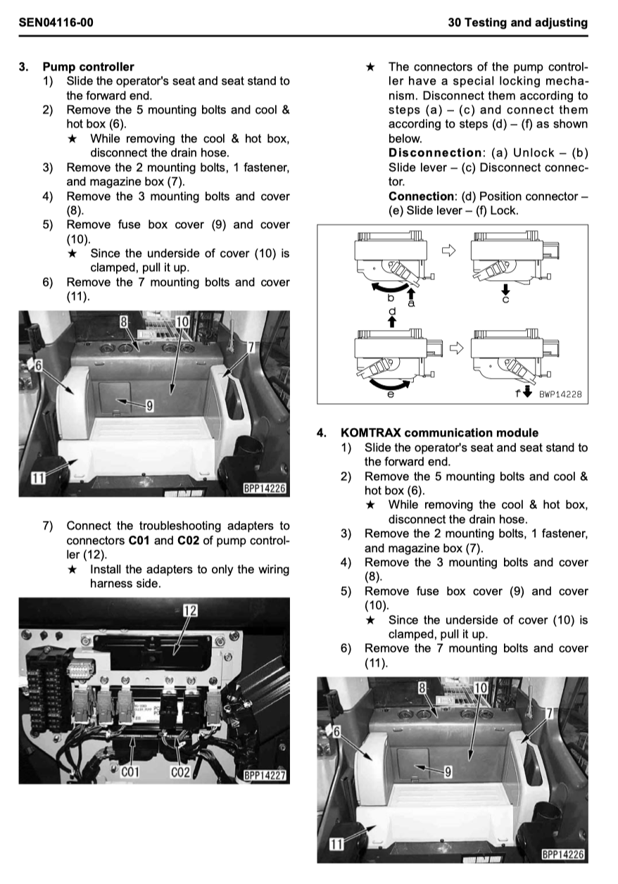 KOMATSU PC130-8 EXCAVATOR SERVICE WORKSHOP MANUAL + PARTS CATALOGUE ...