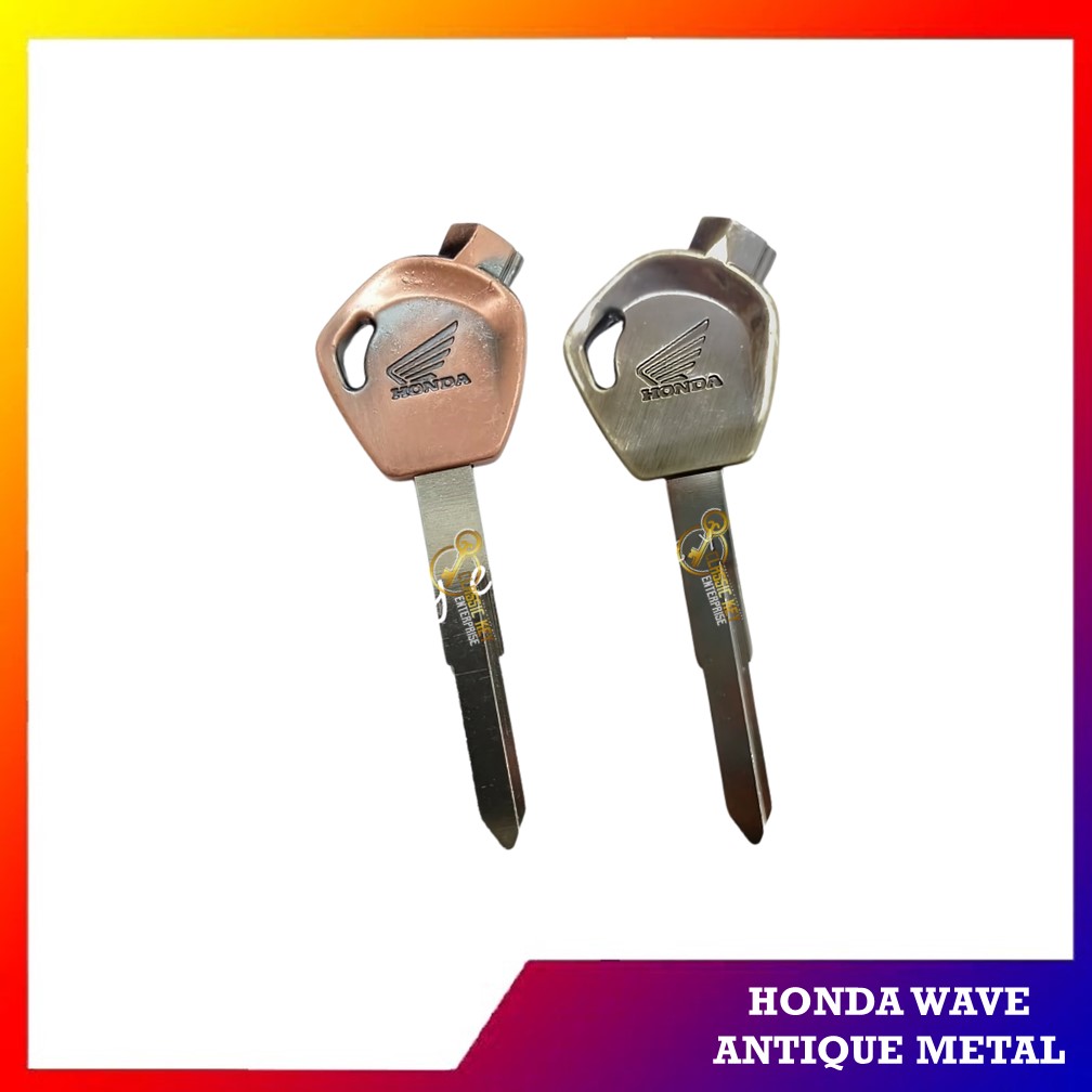 HONDA Motorcycle Metal Key Blank (Antique Brass / Antique Copper ...