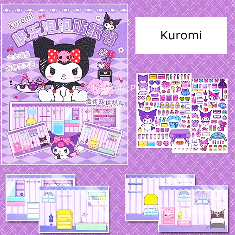 Stickers Reusable Kuromi Sticker Book Sticker for Kids Kuromi Book Kids ...