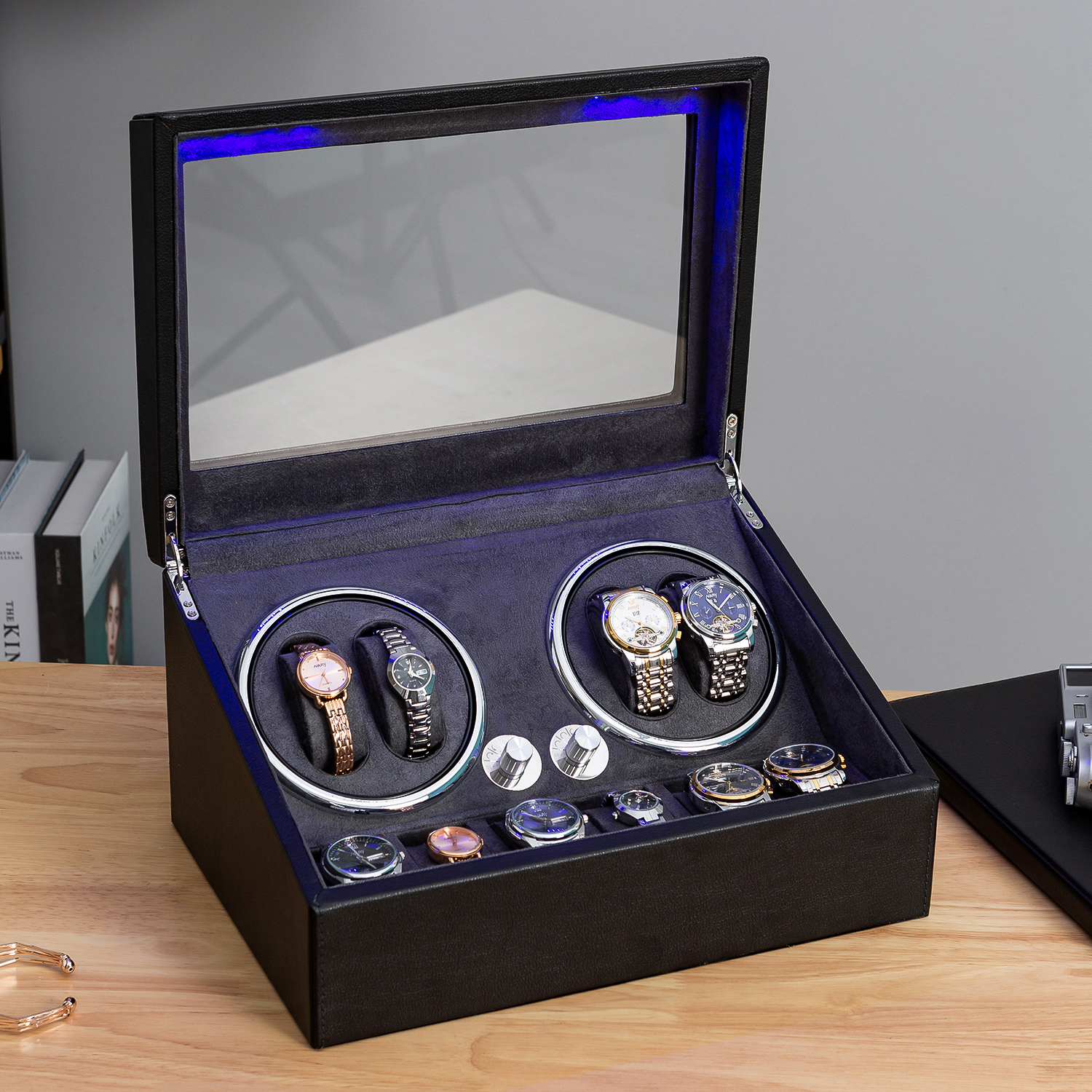 Automatic Watch Winders for Men's and Women's, Watches with 4 Winding ...