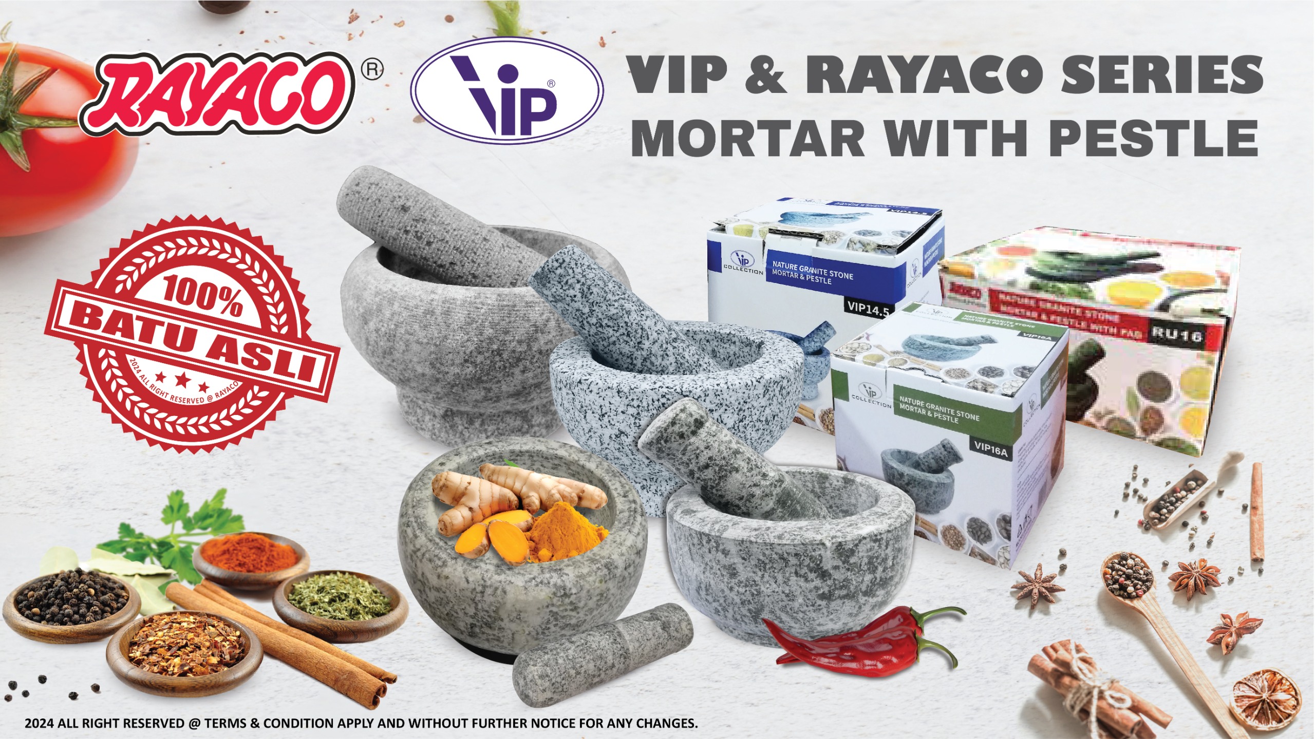 STONE MORTAR AND PESTLE / LESUNG BATU Granite Stone Mortar and pestle ...