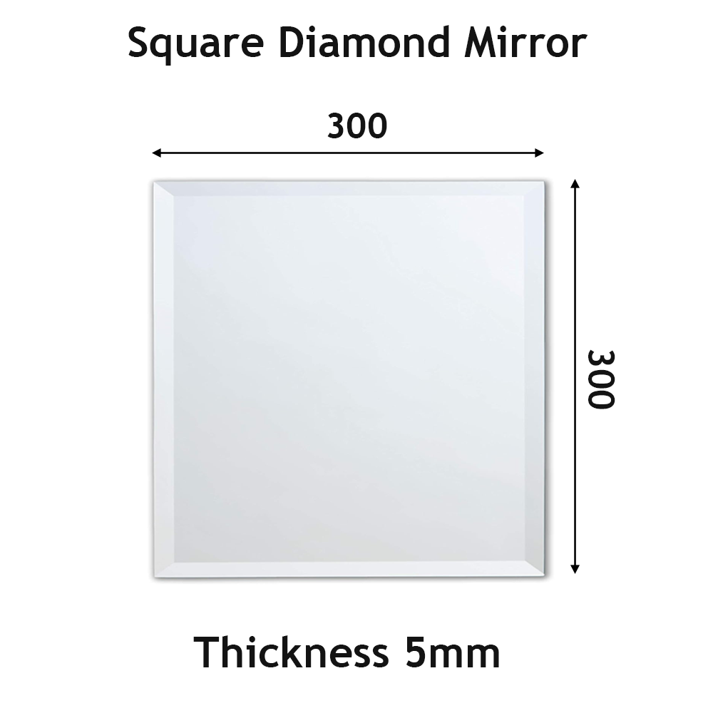 Diamond Mirror Bevel Edge Grand Mirror DIY Cermin Diamond Mirror ...