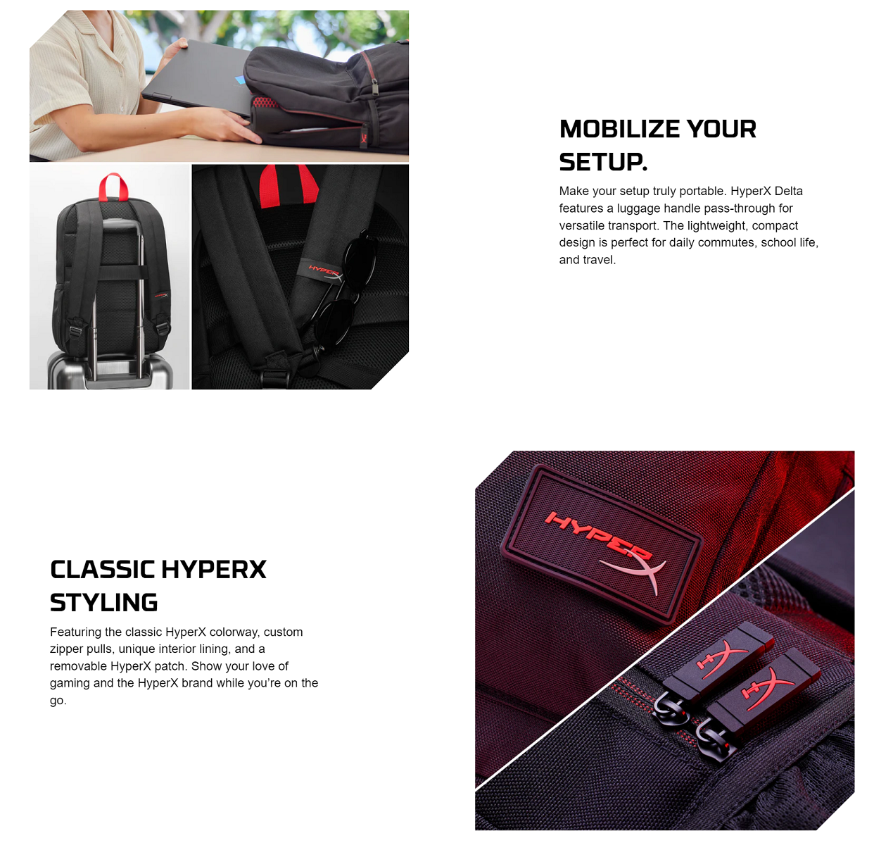 HYPER-X HYPERX DELTA GAMING BACKPACK LAPTOP BACKPACK (8C524AA), SUPPORT ...