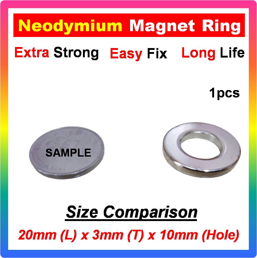 1pcs Neodymium Magnetic Ring Strong Round Magnet with Hole Magnet ...
