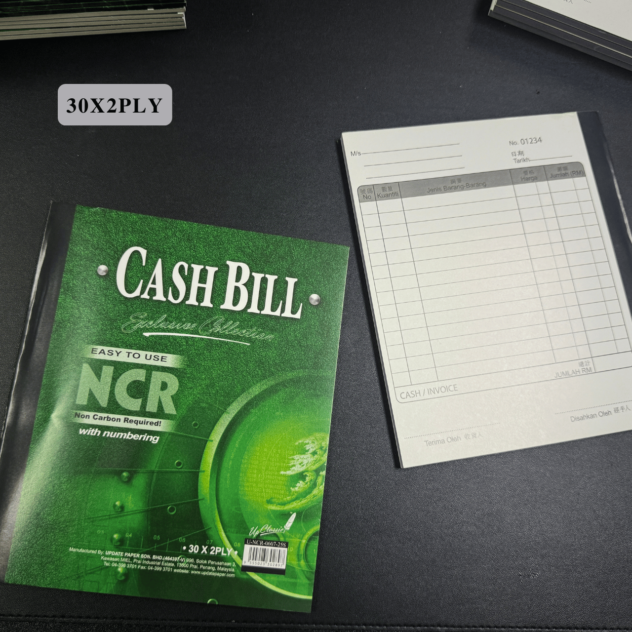 Cash Bill 30x 2ply Cash Voucher Cash Baucar 50gsm 40 Sheet | Shopee ...