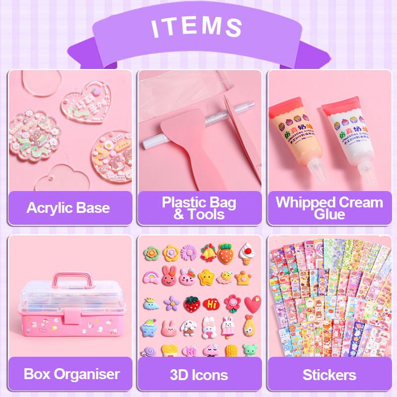 Decoden 3D stickers Art Cream Resin Sticker Cute Handcraft 咕卡奶油胶手工材料贴片三 ...