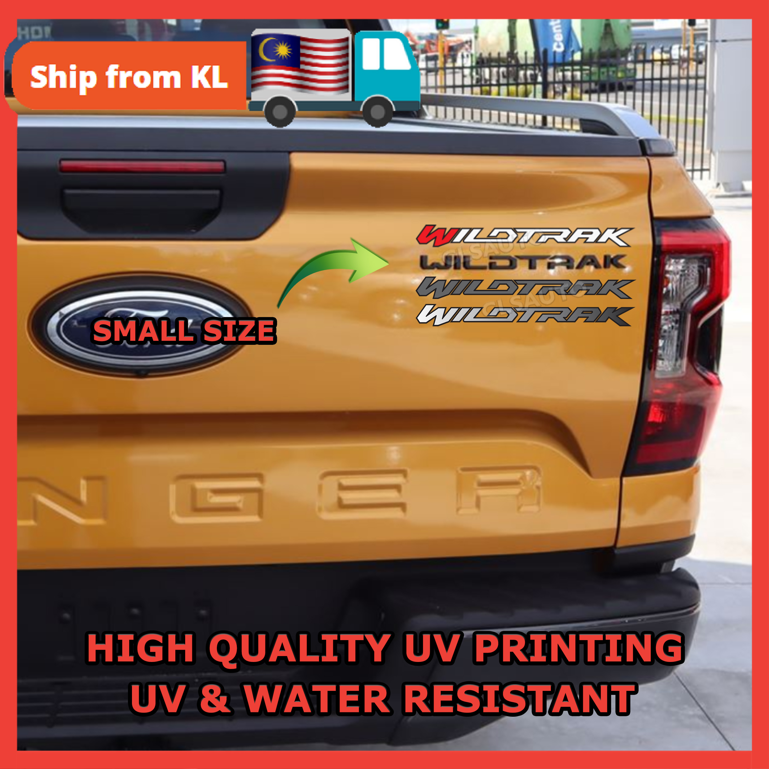 Wildtrak Sticker Ranger Raptor Side Rear Left Right Door Trunk ...