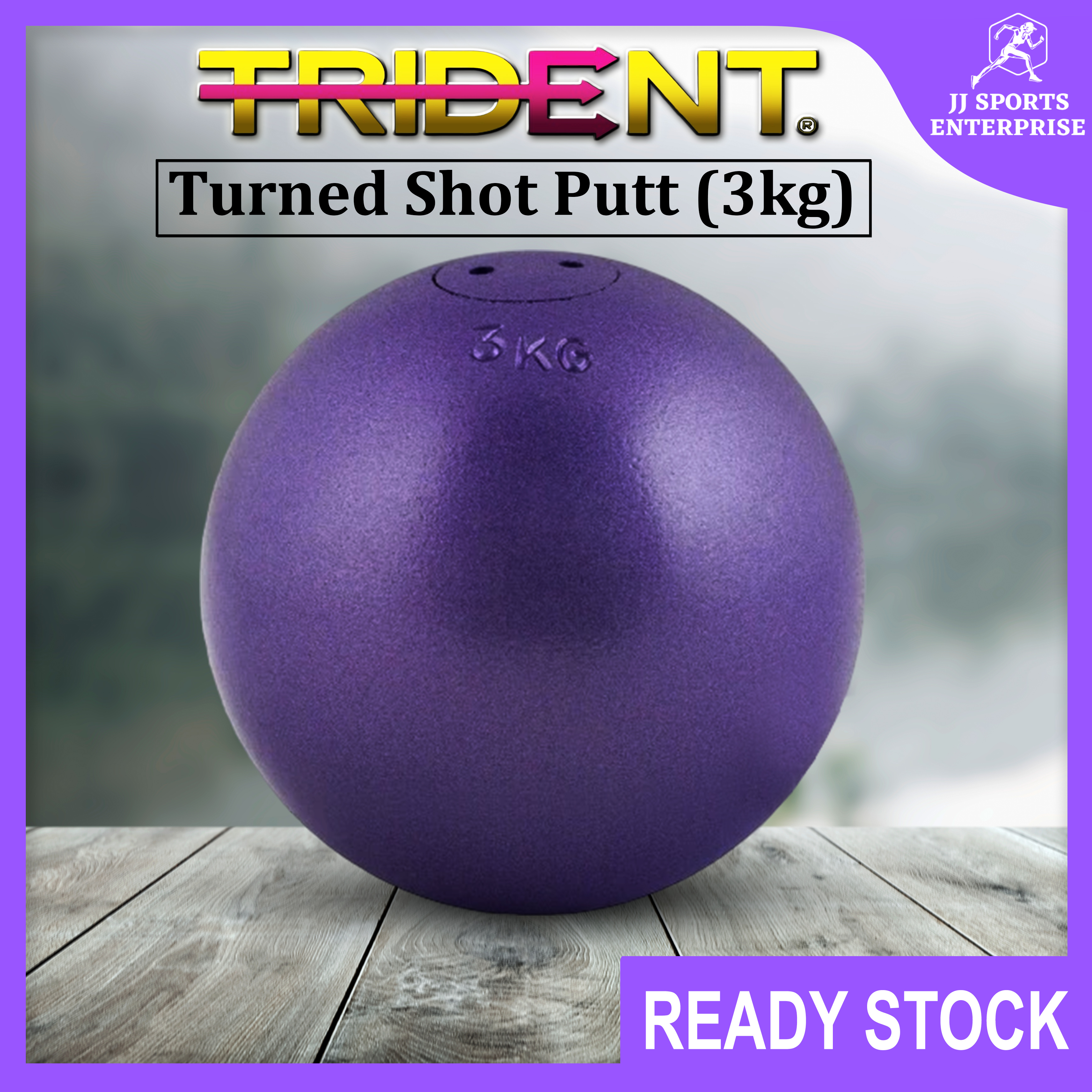 Trident Turned Shot Put Lontar Peluru (3kg) Trident Turned Shot Putt ...