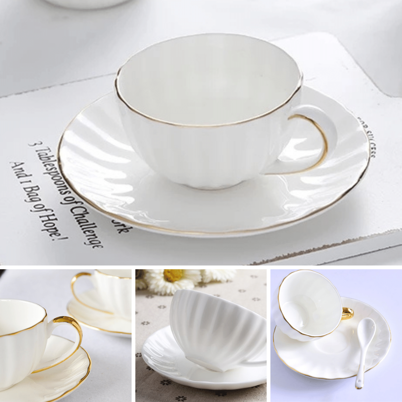 Classic White Teapot Set Minimalist White Tea Cup Set 900ml Teapot ...