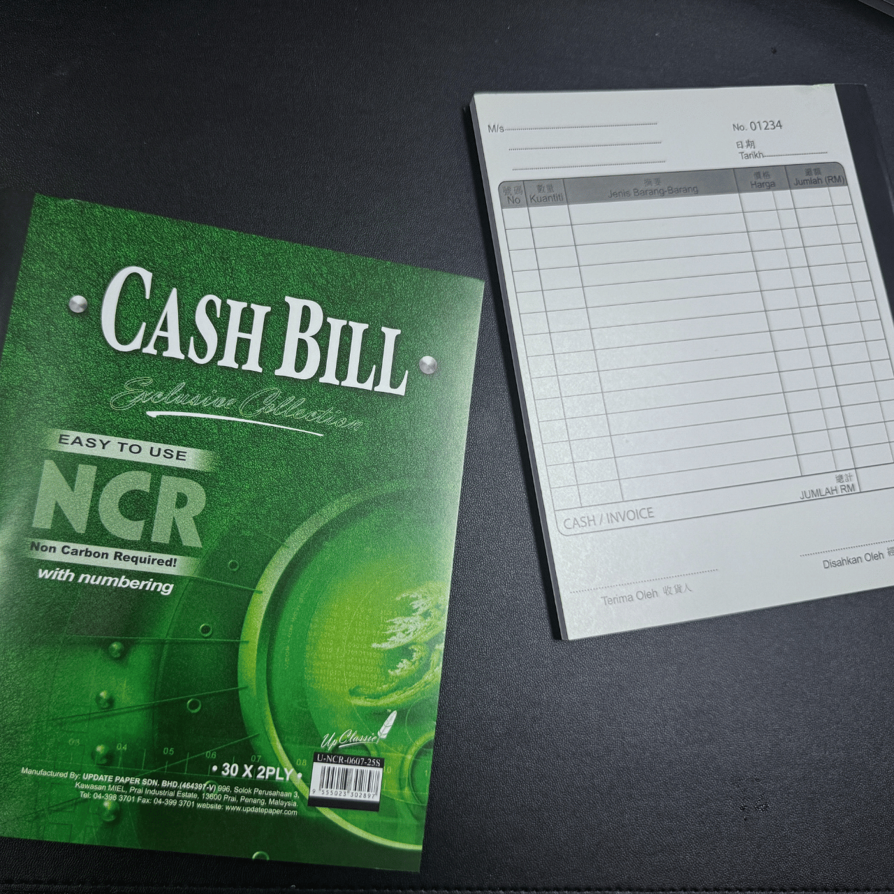 Cash Bill 30x 2ply Cash Voucher Cash Baucar 50gsm 40 Sheet | Shopee ...