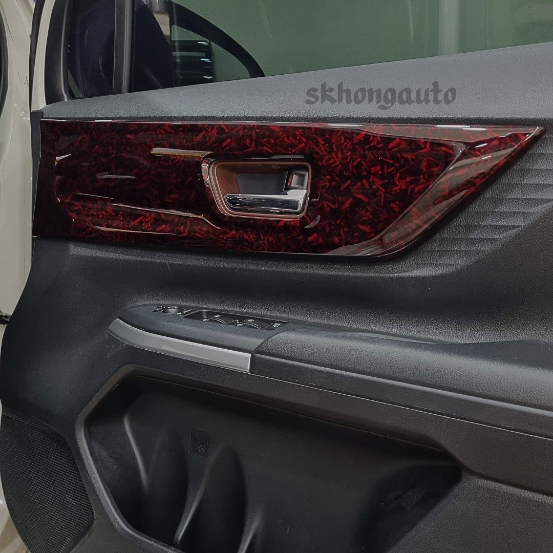 perodua alza 2022-2025+ car red forged carbon interior exterior cover ...