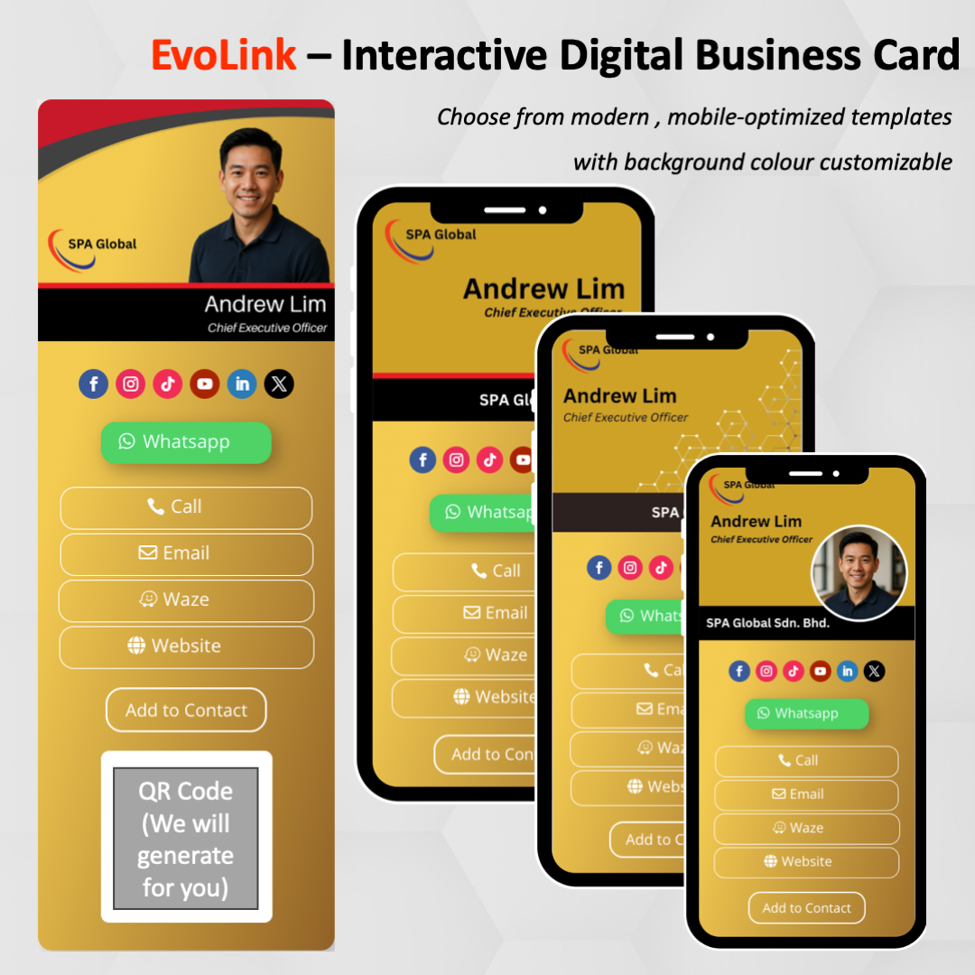 EvoCardLink Stainless Steel NFC Business Gold Card Digital Name Card E ...
