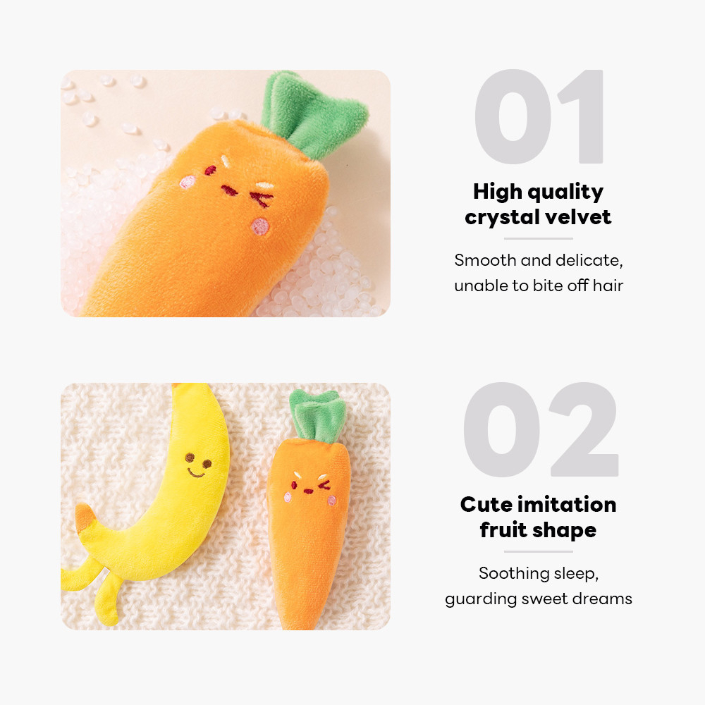 Baby Holding Soothing Toy Hand Grip Rope Plush Carrot Anti-Frightening ...