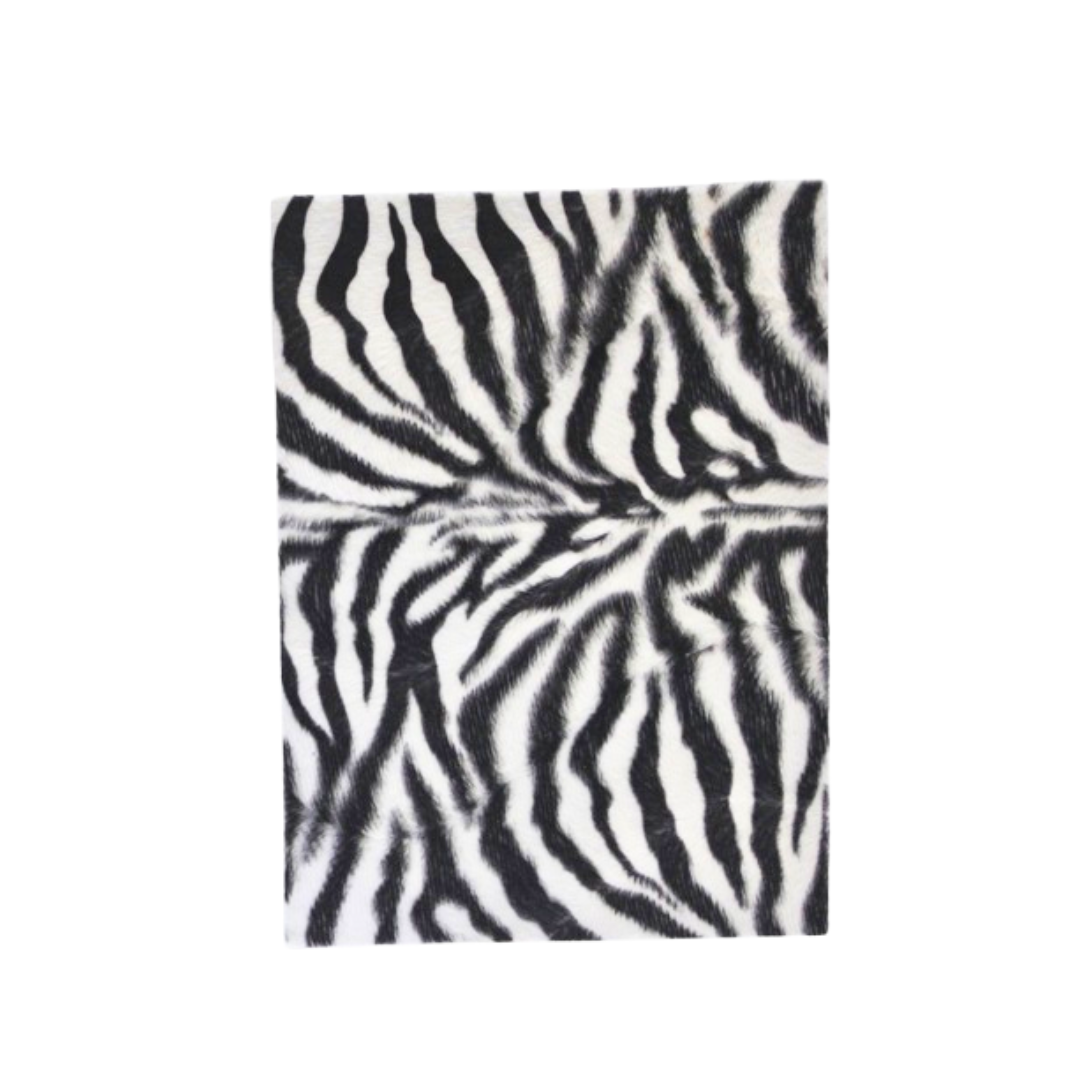 Fabric Plush Sticker 19cm x 28cm Zebra Print Design Deco Sticker ...