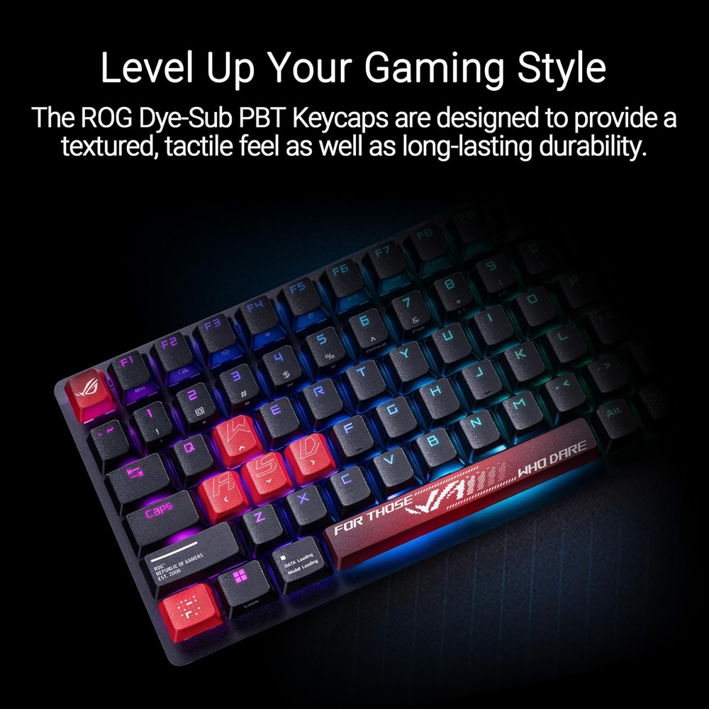 ASUS ROG Dye-Sub PBT Keycaps for ROG NX Switches Durable PBT keycaps ...