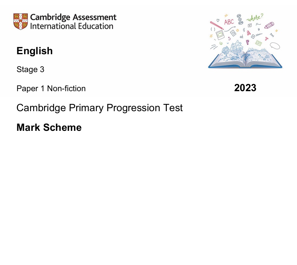 PTE [LATEST 2025] Cambridge PRIMARY Progression Test English + Answers ...