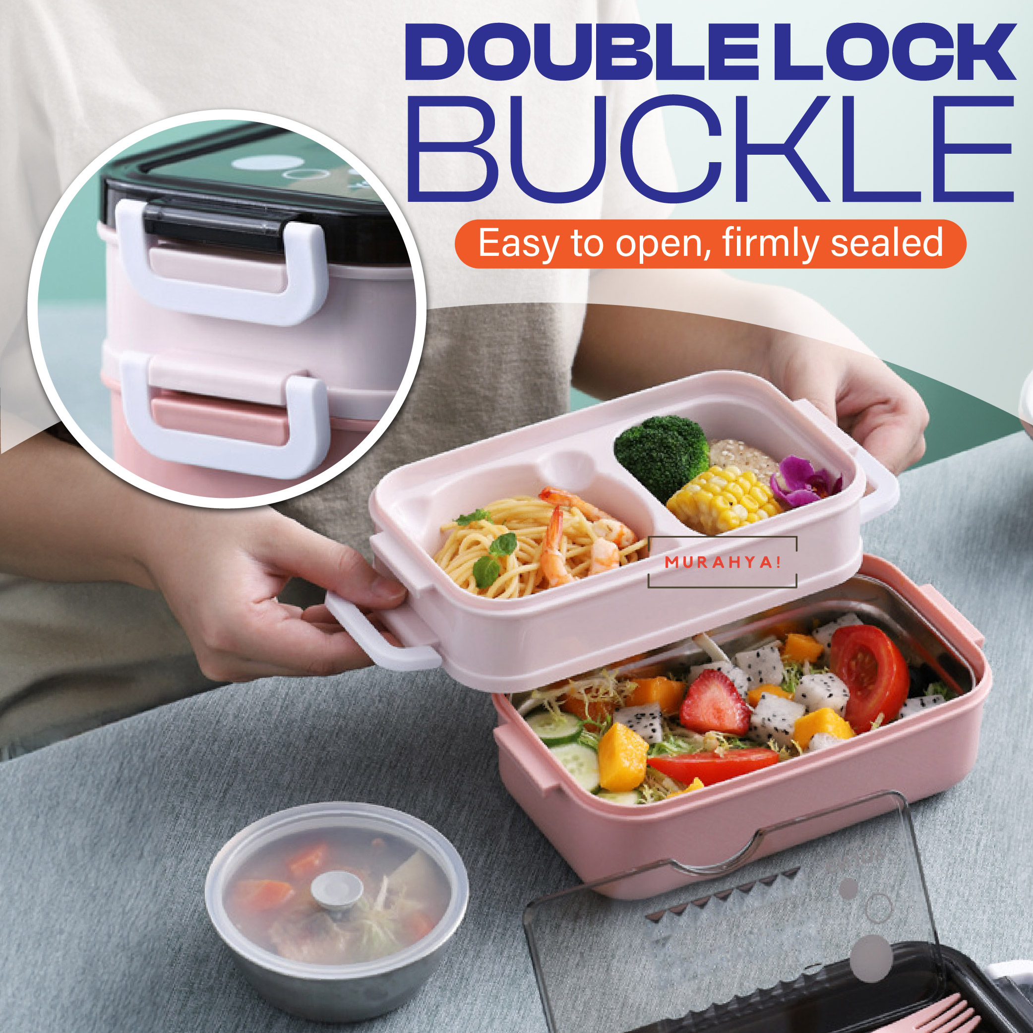 Stainless Steel Lunch Box Bekal Makanan box makanan kotak makanan food ...
