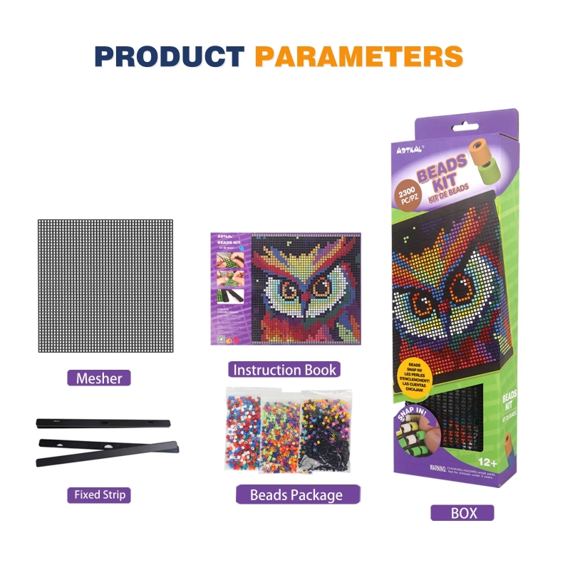 ARTKAL 2300pcs Snappix No-Iron Fuse Bead Craft Kit, Snappix Perler ...