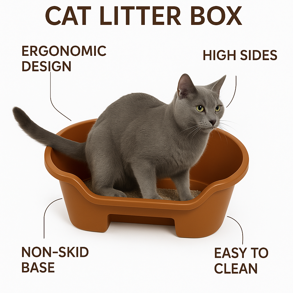 High Rim Fence Cat Litter Tray / Cat Litter Box / Bekas Kotak Pasir ...
