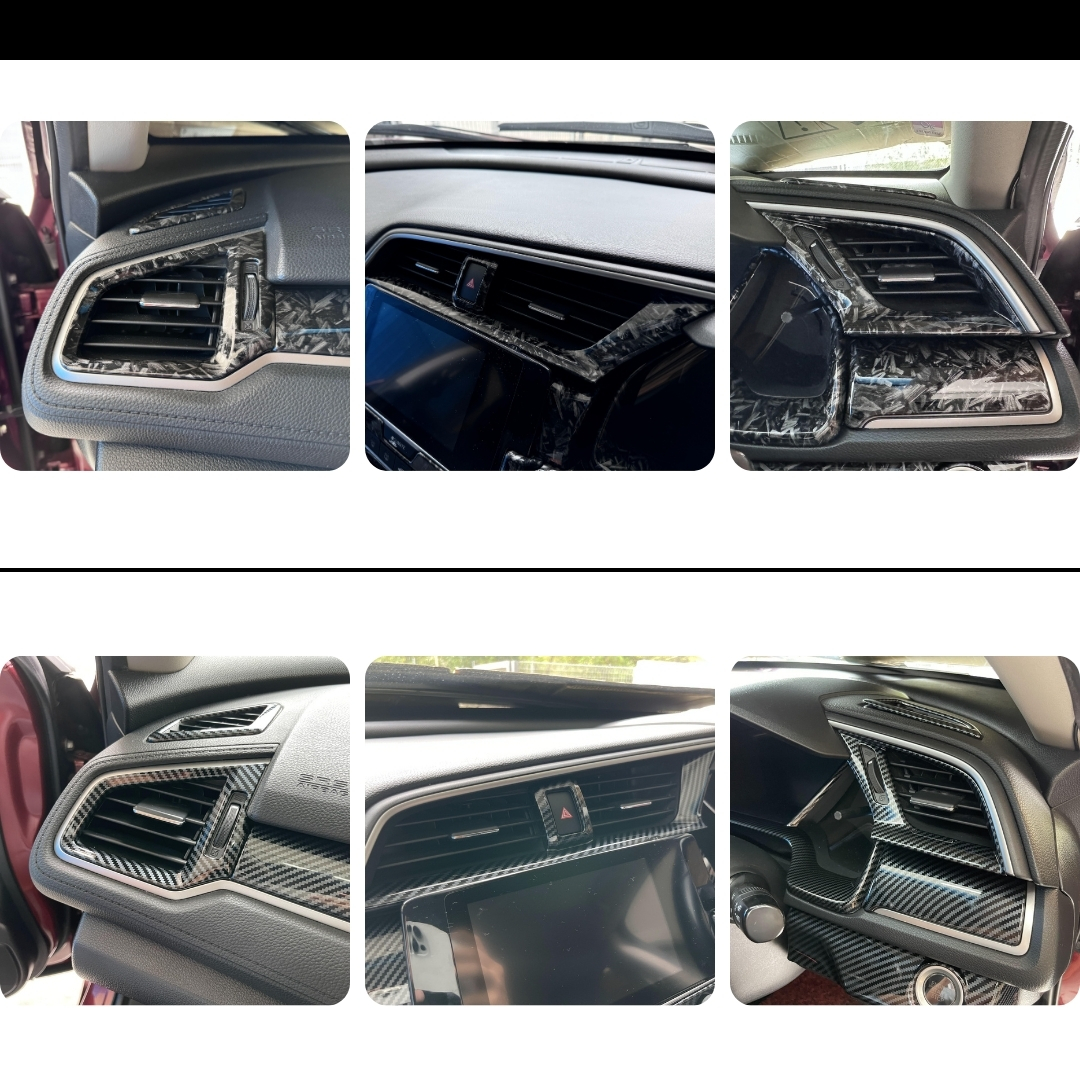 Honda Civic Fc 2016-2021 Forged Carbon Trim&Carbon Trim Aircond Outlet ...