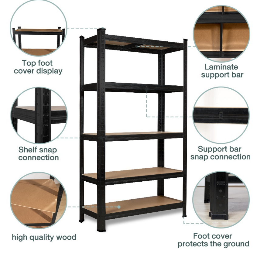 Metal Rack Organizer Layer Boltless Rack Adjustable Steel Rack Shelves ...