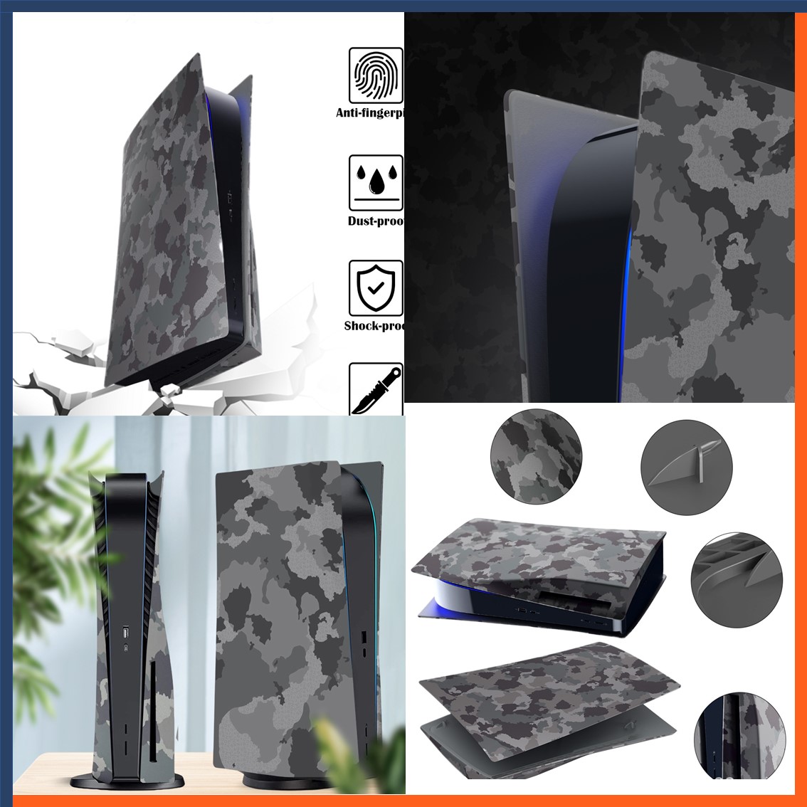 Playstation 5 Cover Faceplate PS5 Replacement Plate for PS5 / Slim Disk ...