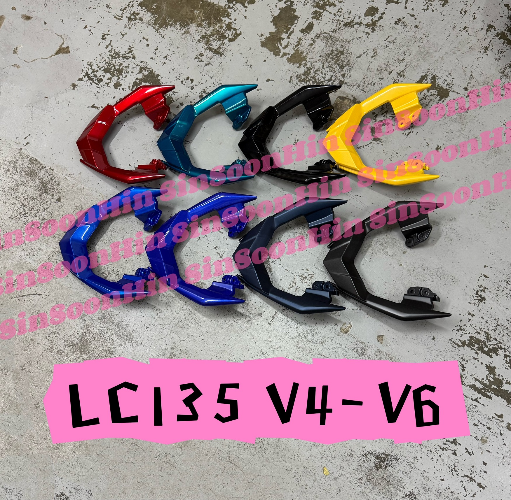 Yamaha LC135 V4 V5 V6 V7 Spoiler With LED Light / Handle Seat With LED ...