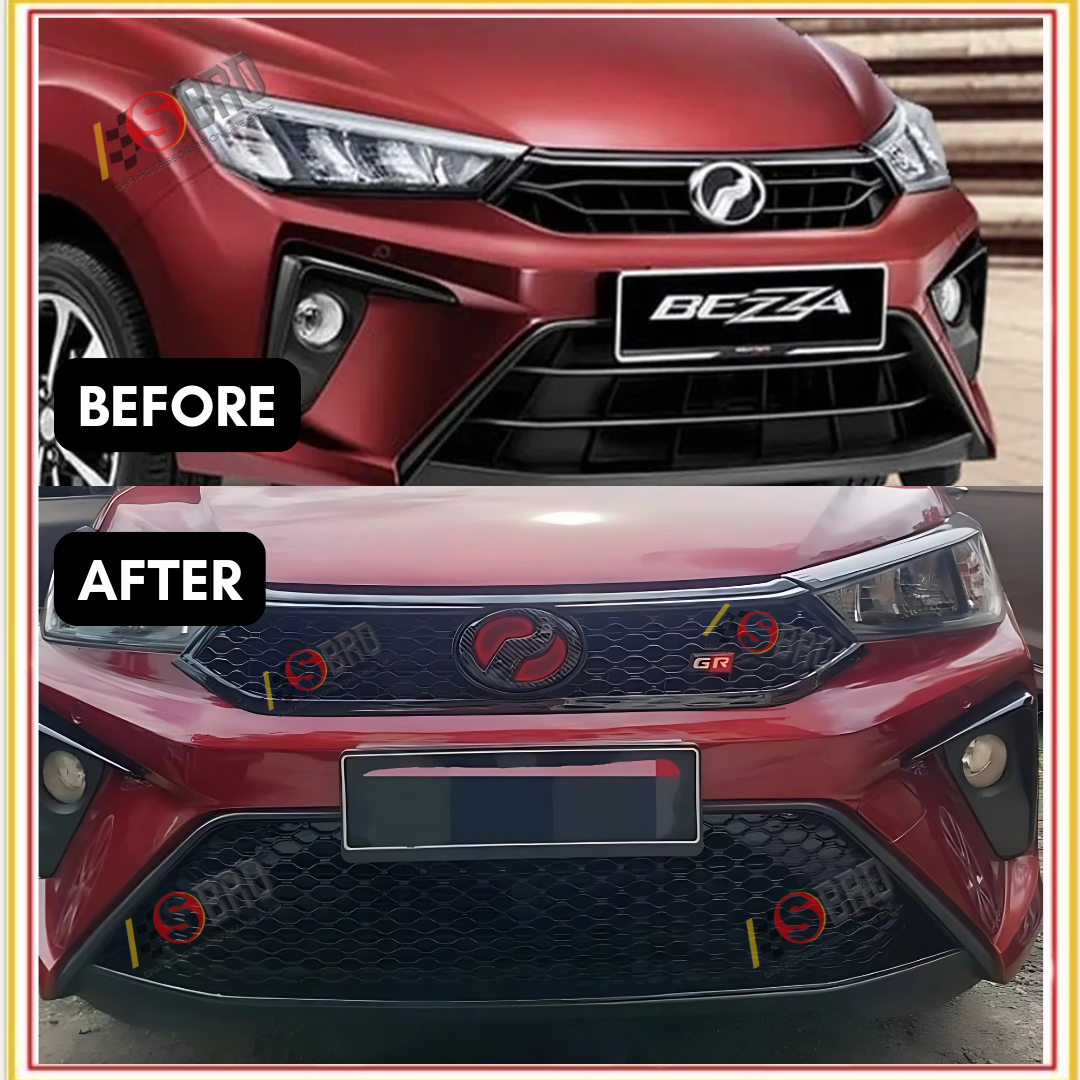 Perodua Bezza 2021-2024 Front Grill Glossy Black (Mini Cooper Style) RS ...