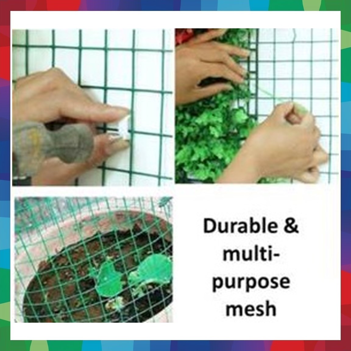 3FT x 40FT Jaring Besi Hijau Galvanized BRC Welded Iron Wire Mesh Net ...