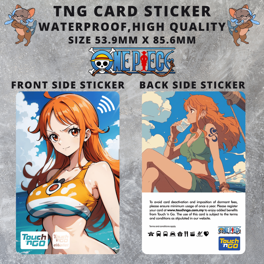 One Piece Nami - Card Sticker/Touch n Go Card Sticker Cover | Shopee ...